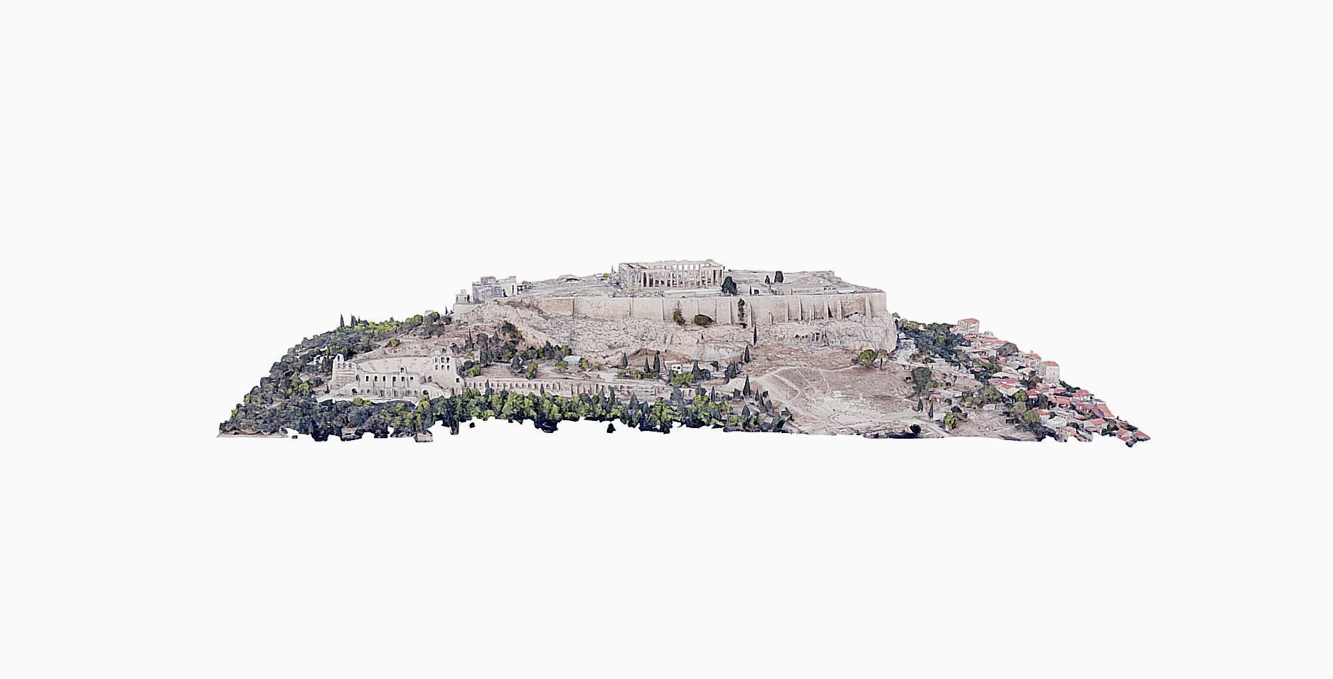 3D model Acropolis of Athens - Parthenon VR / AR / low-poly | CGTrader