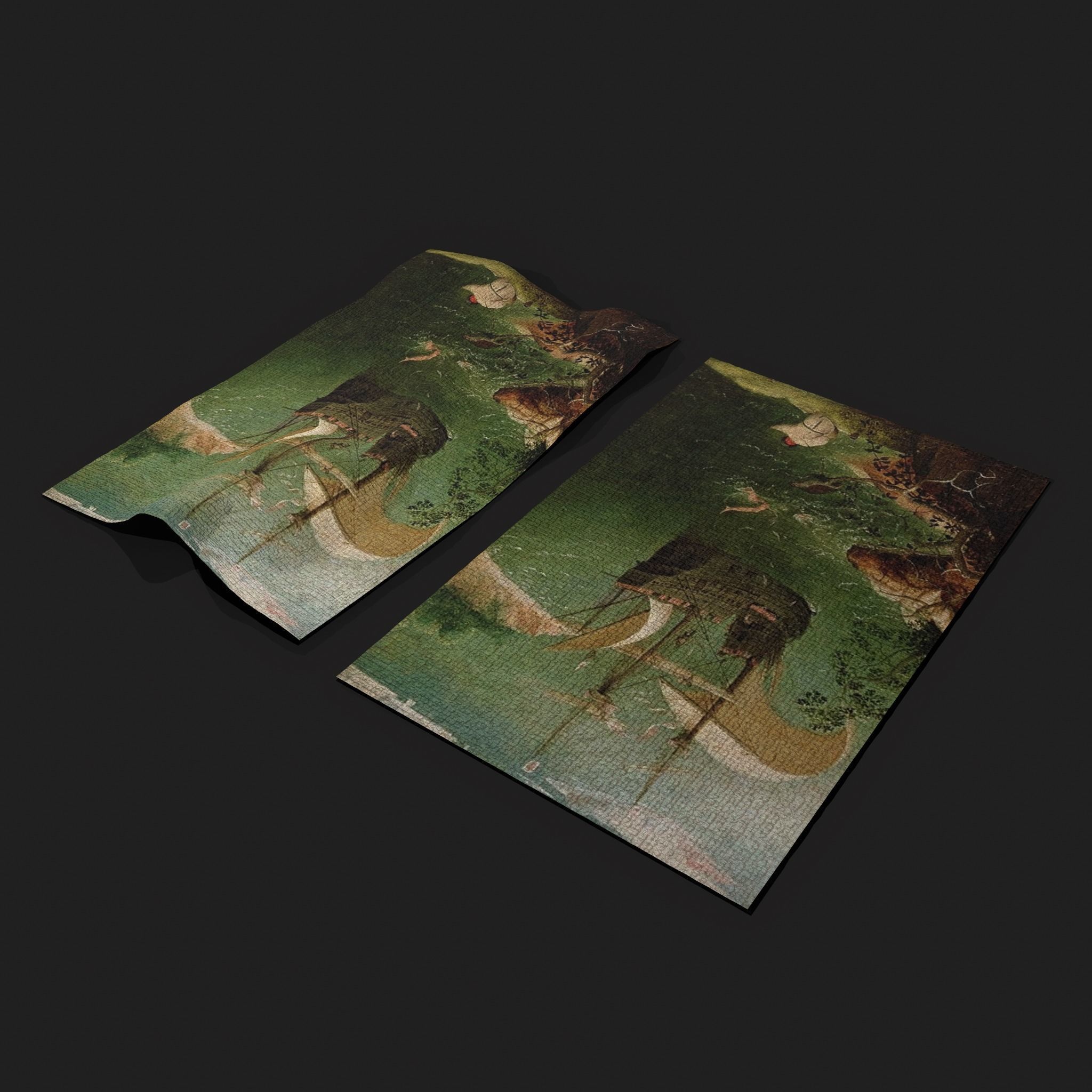 3D model Landscape with the Fall of Icarus VR / AR / low-poly | CGTrader