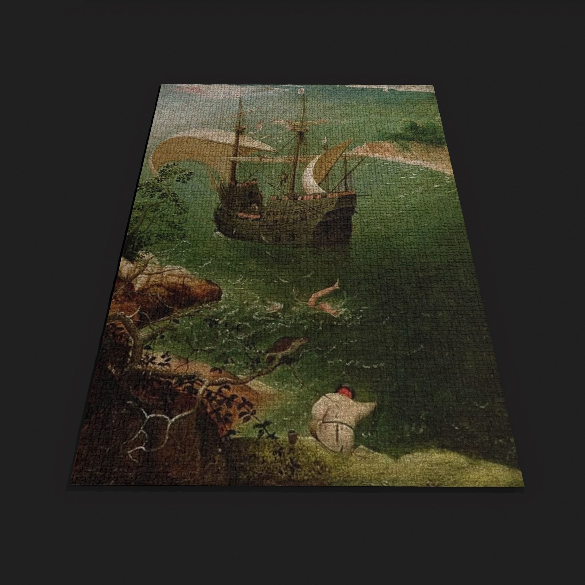 3D model Landscape with the Fall of Icarus VR / AR / low-poly | CGTrader