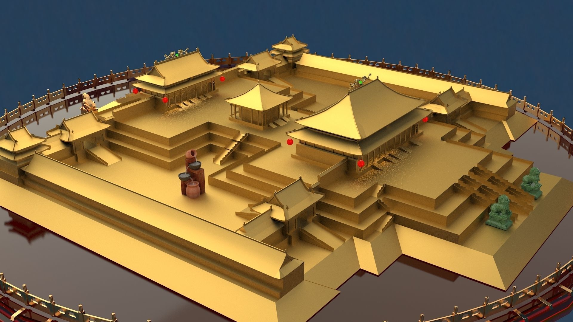 Chinese ancient Tiananmen Beijing Forbidden City 3D model | CGTrader