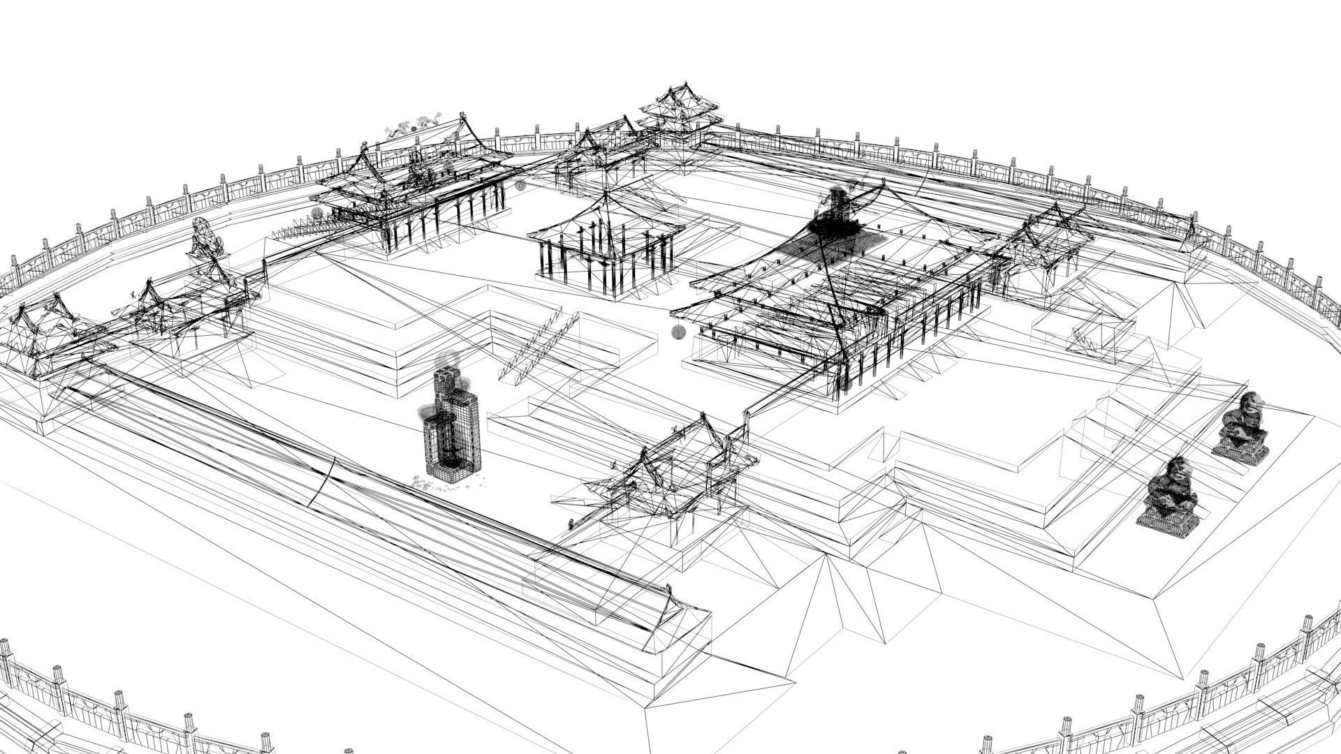 Chinese ancient Tiananmen Beijing Forbidden City 3D model | CGTrader