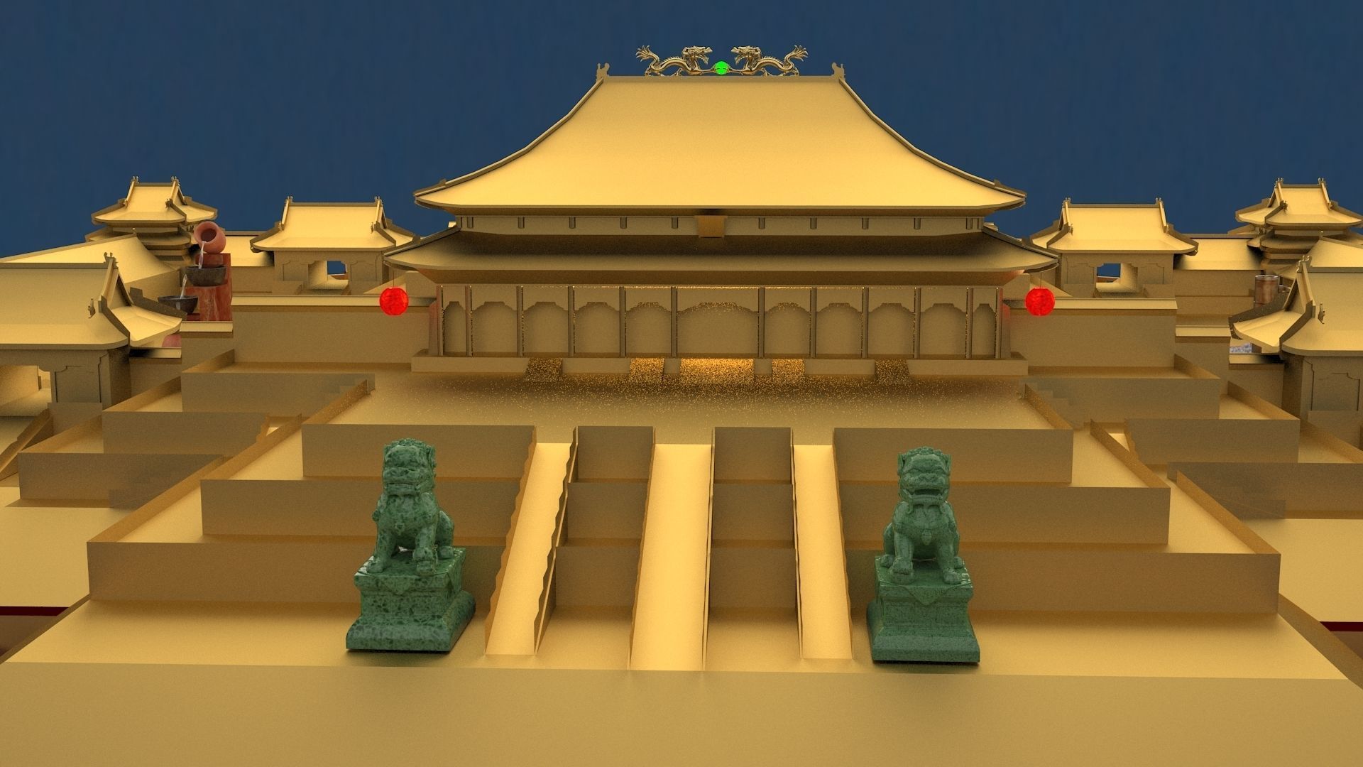 Chinese ancient Tiananmen Beijing Forbidden City 3D model | CGTrader