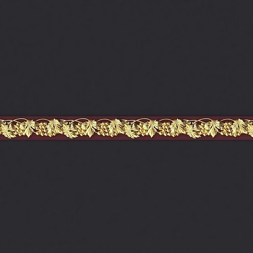 baguette gold border 3D model | CGTrader