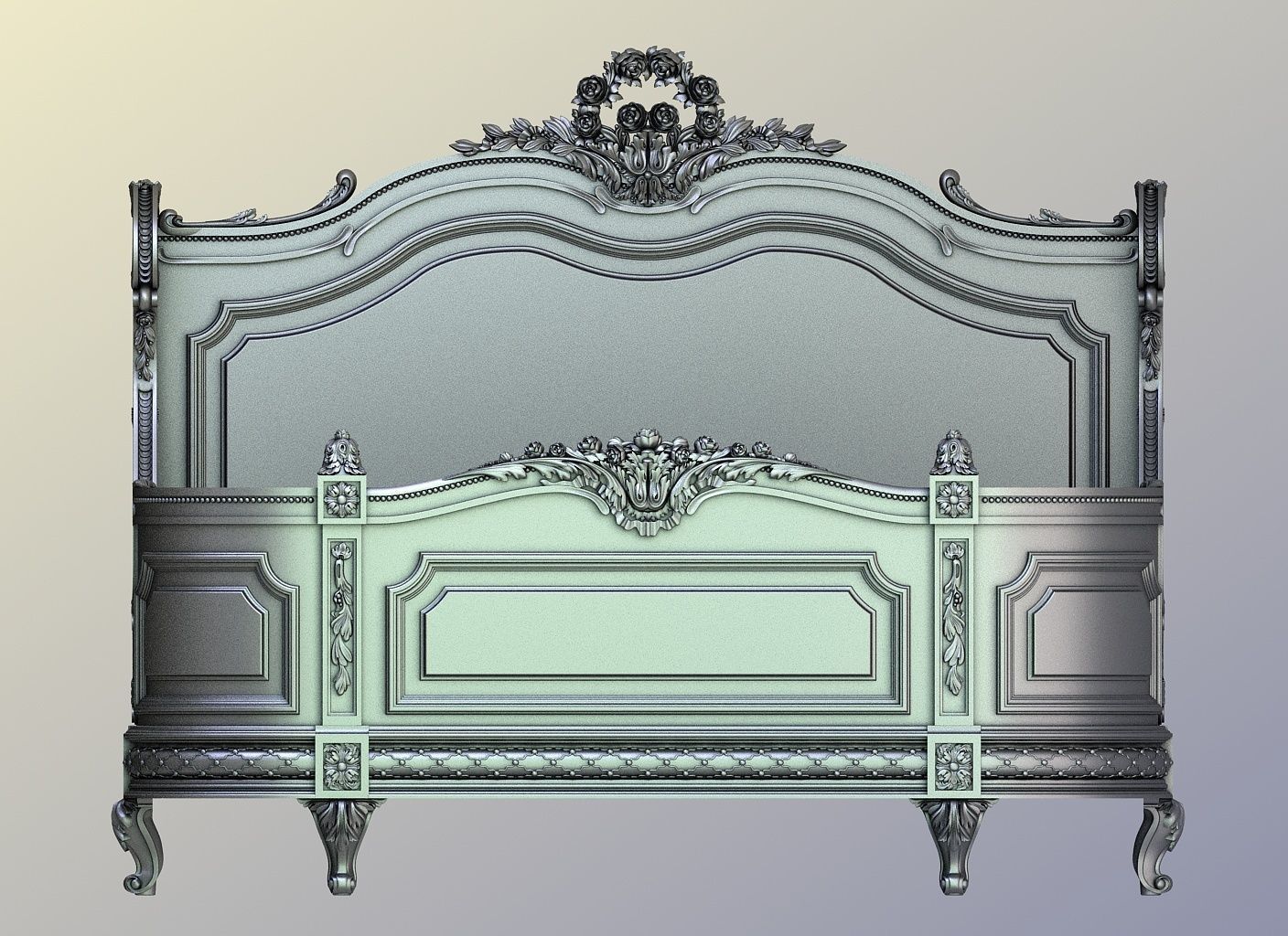 Carved Bed for CNC router 3D model | CGTrader