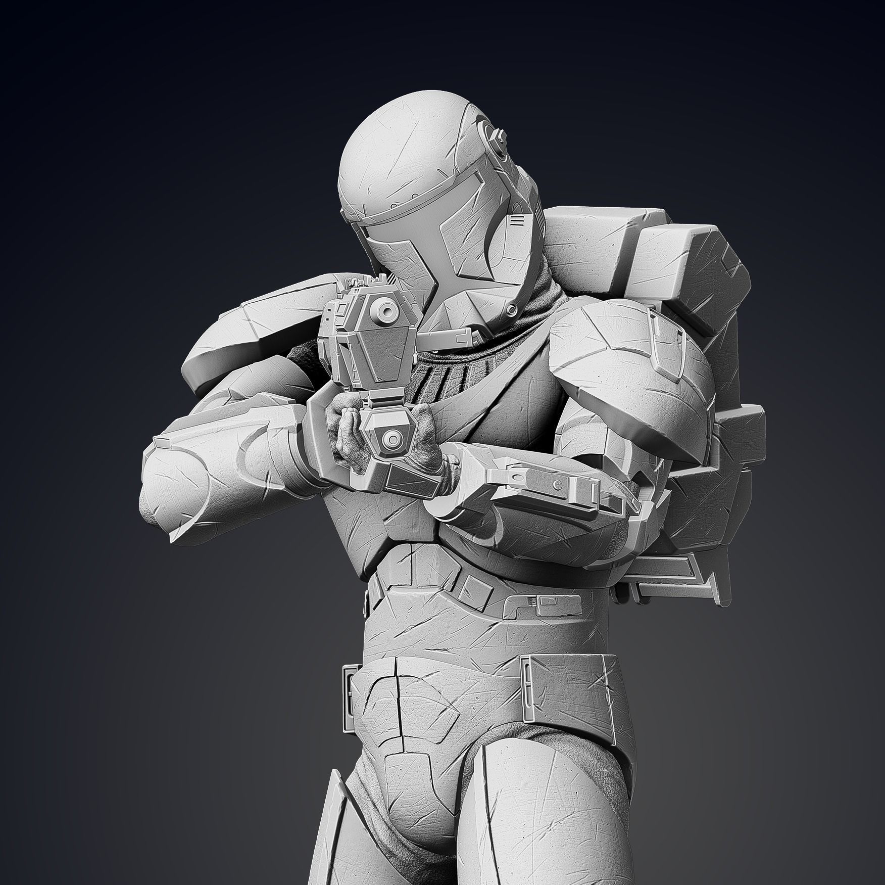 Republic Commando Figurine - Pose 2 3D model 3D printable | CGTrader