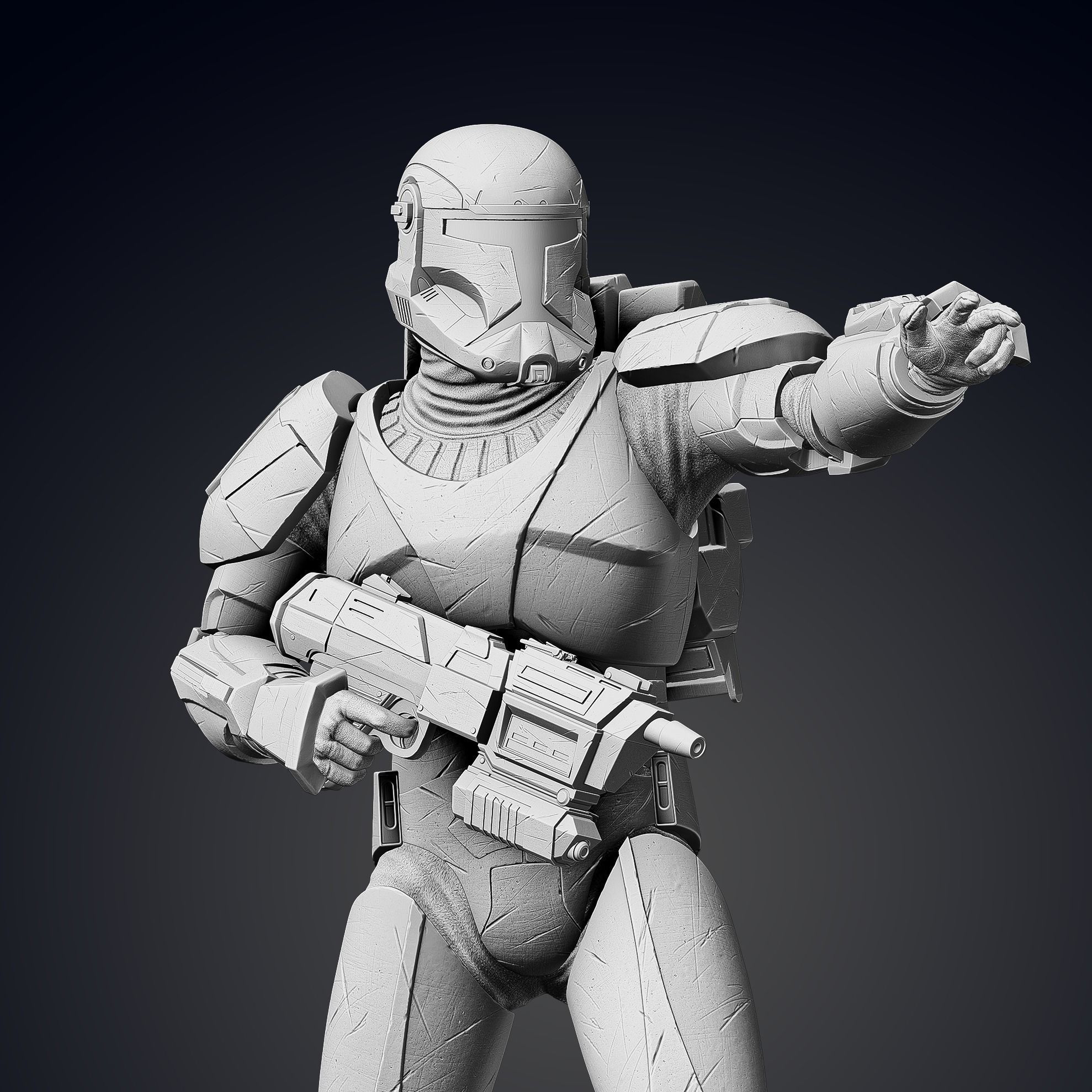 Republic Commando Figurine - Pose 3 3D model 3D printable | CGTrader