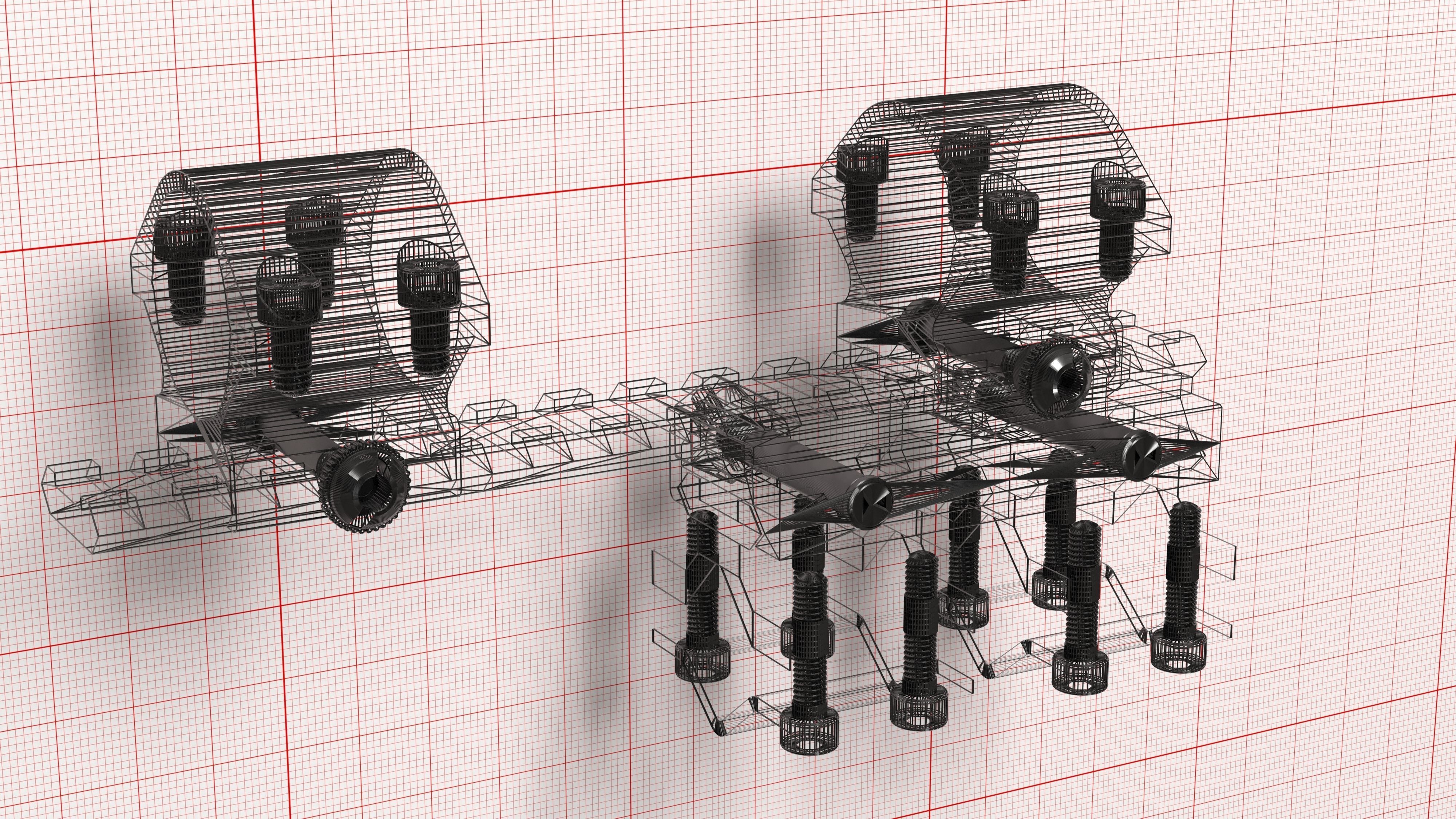 3D model Optic mounts KP-T2002 and Picatinny rail Y0032-B VR / AR / low ...