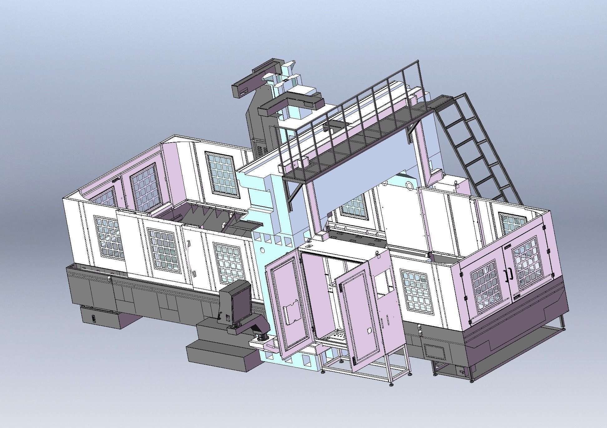 Large gantry milling machine 3D model | CGTrader