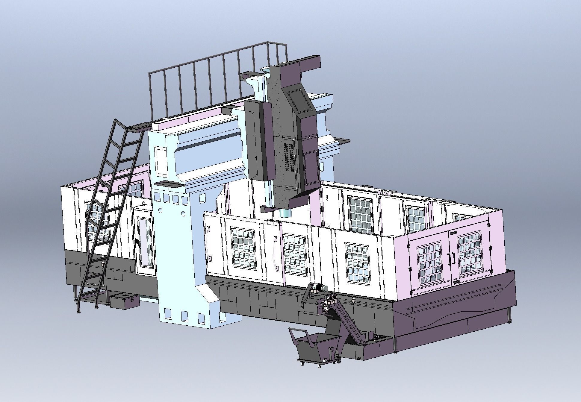 Large gantry milling machine 3D model | CGTrader