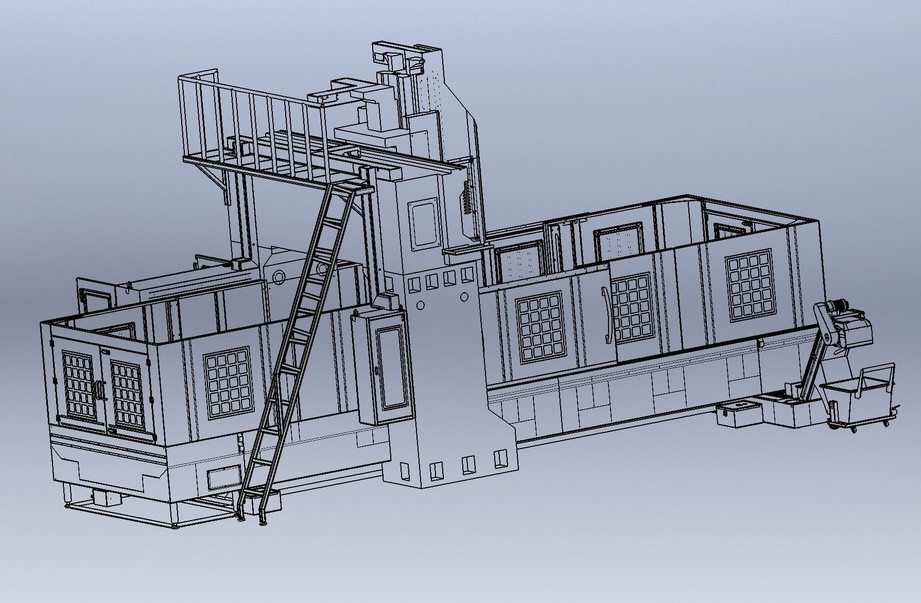 Large gantry milling machine 3D model | CGTrader