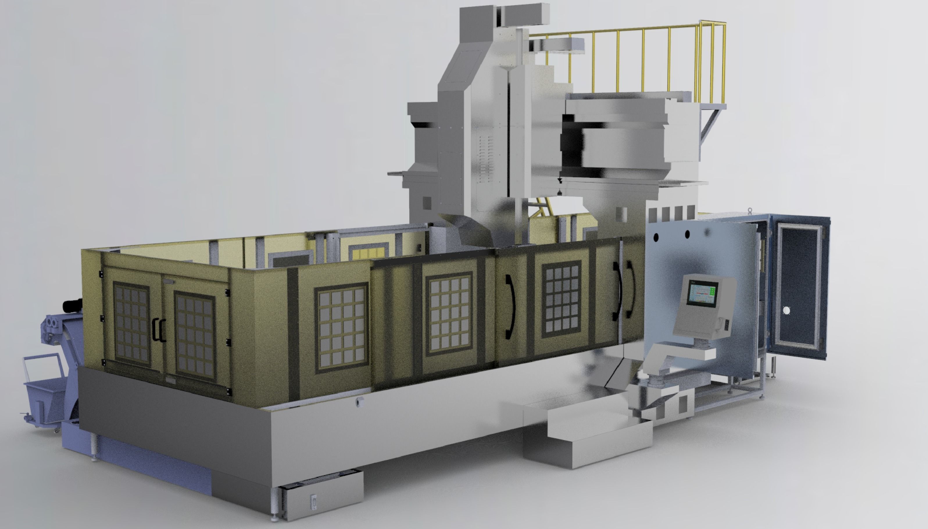 Large gantry milling machine 3D model | CGTrader