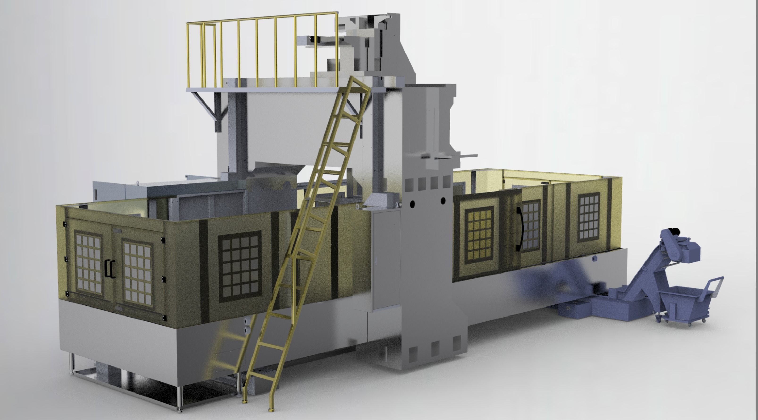 Large gantry milling machine 3D model | CGTrader