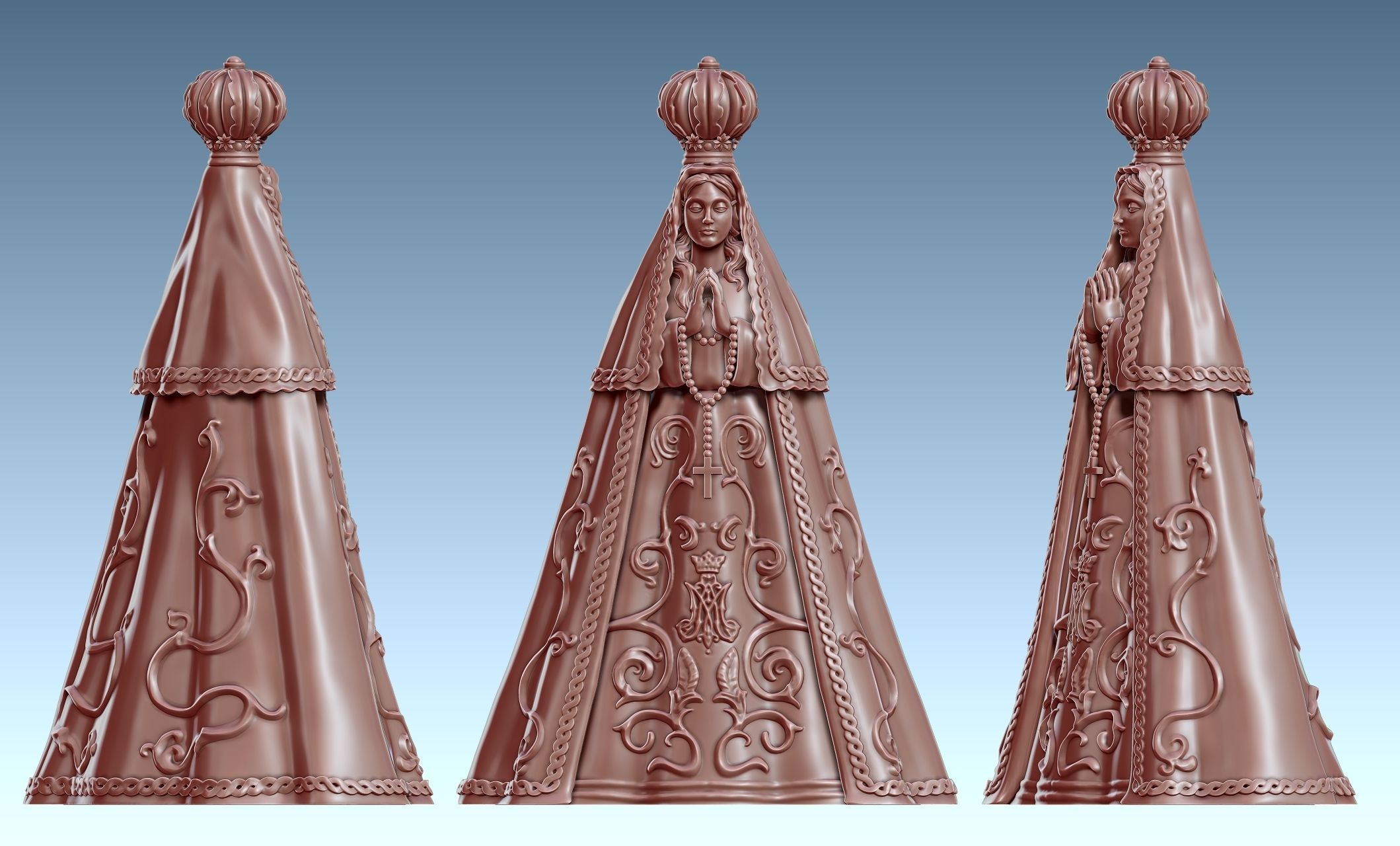 Our Lady of Valley - Virgen del Valle - CNC - 3D model 3D printable ...