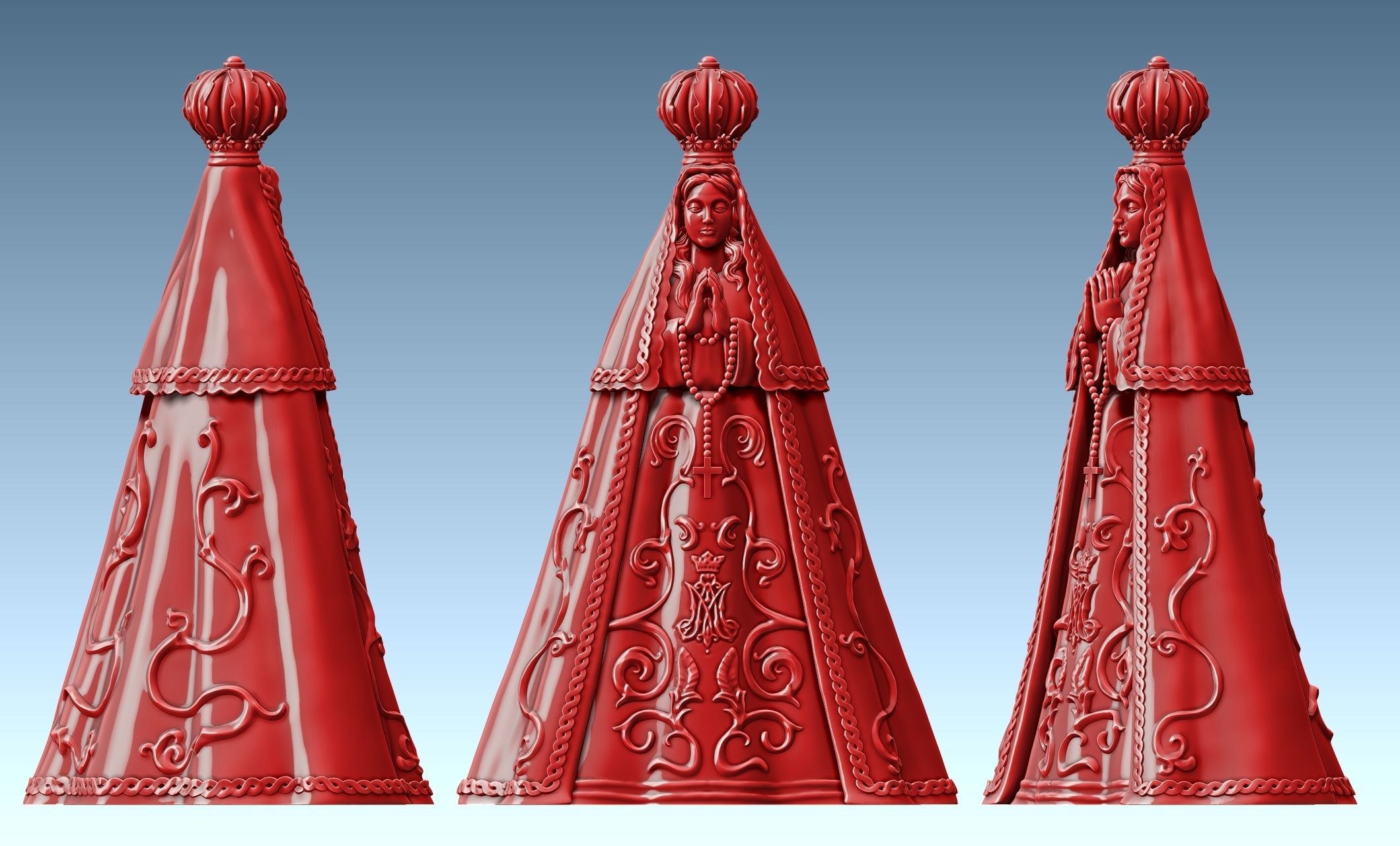 Our Lady of Valley - Virgen del Valle - CNC - 3D model 3D printable ...