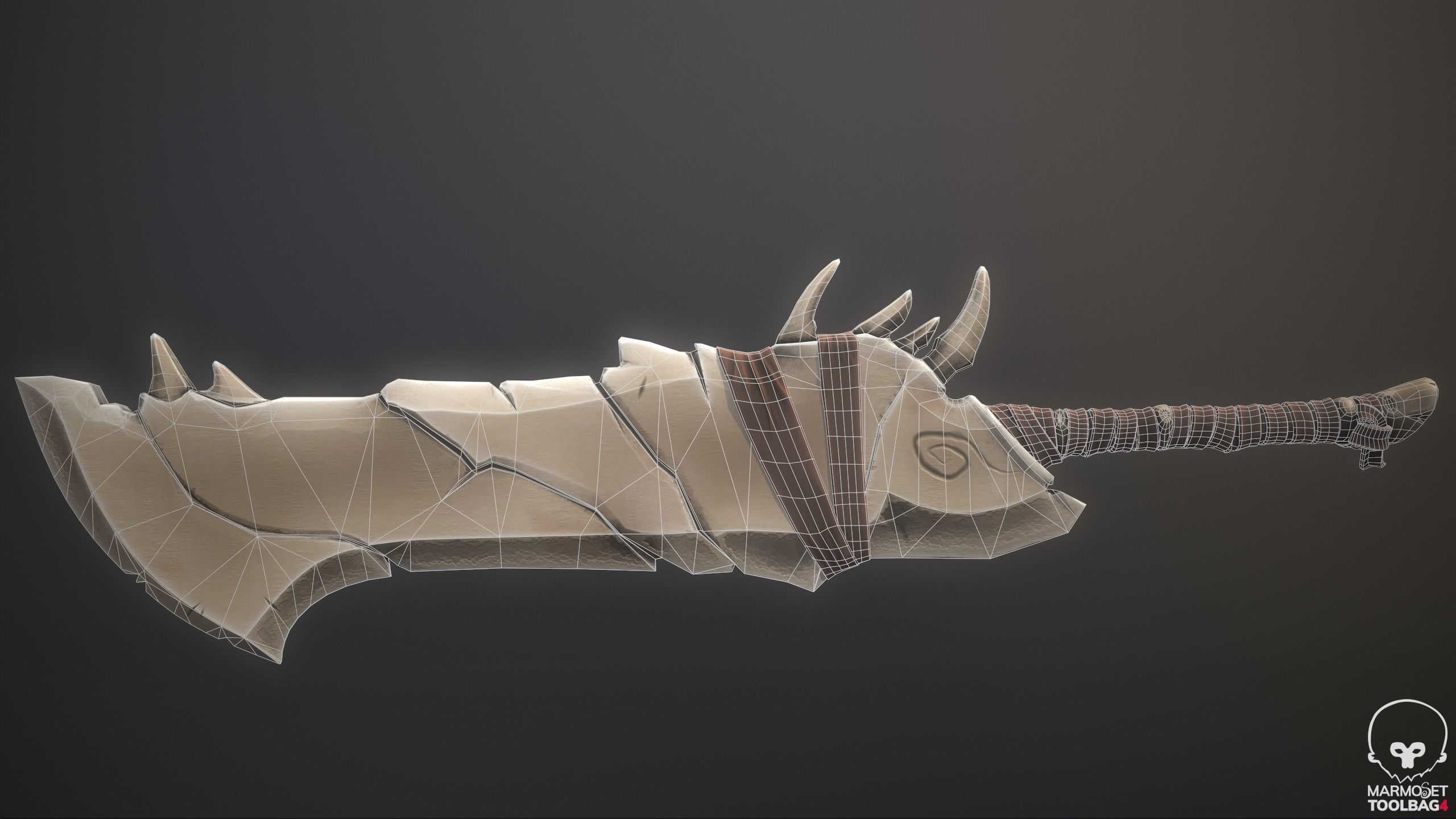 3D model Bone greatsword VR / AR / low-poly | CGTrader