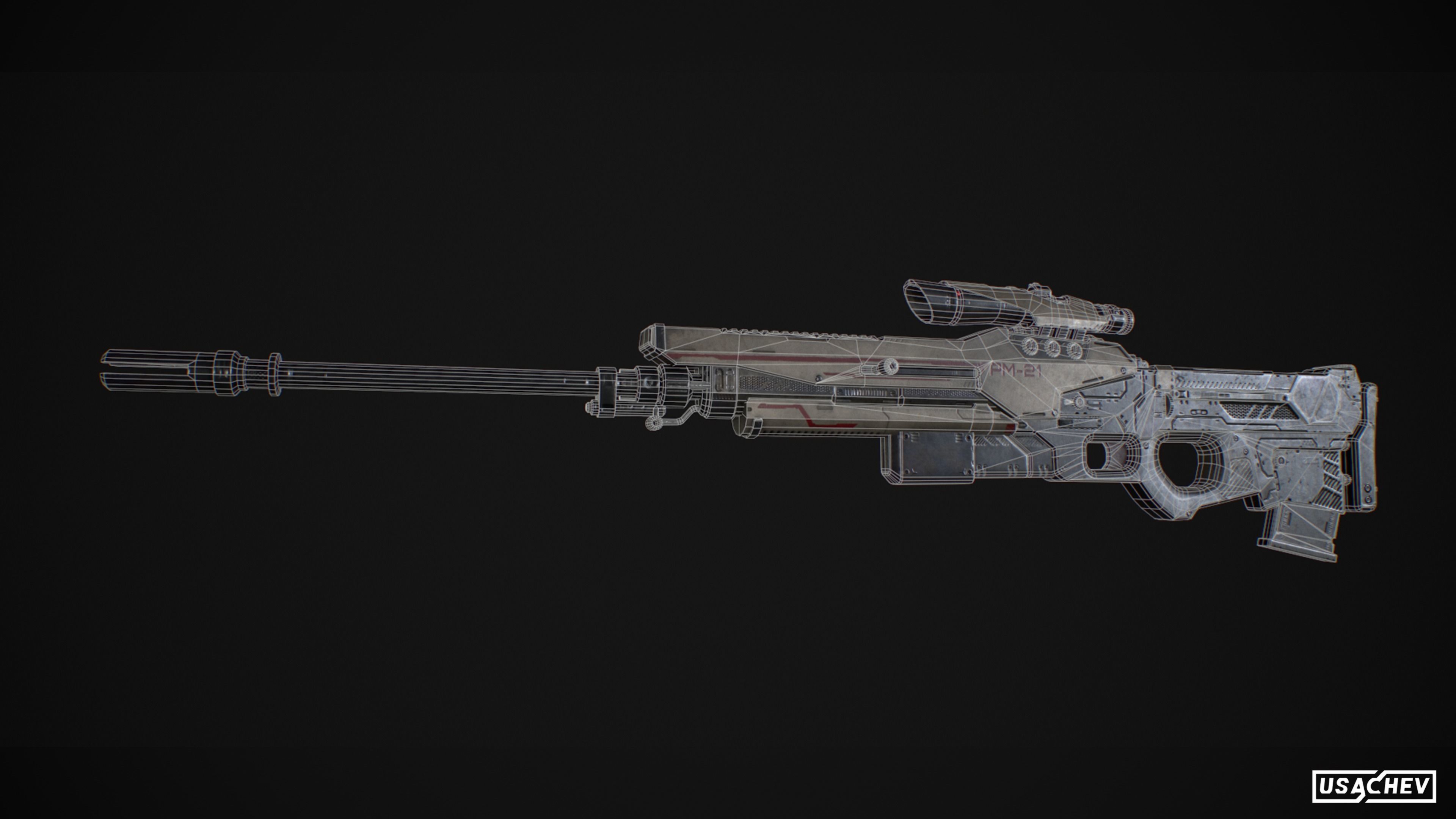 3D model AM-21 Sniper Rifle Game-ready UE4 VR / AR / low-poly | CGTrader