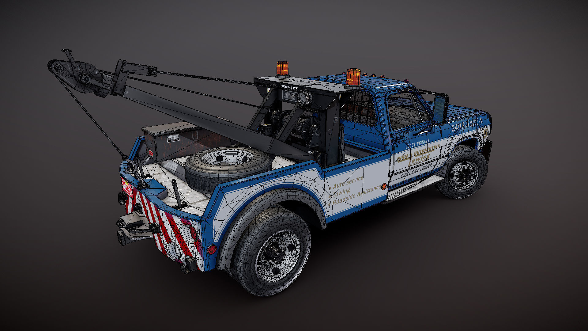 3D model Classic wrecker tow truck VR / AR / low-poly | CGTrader
