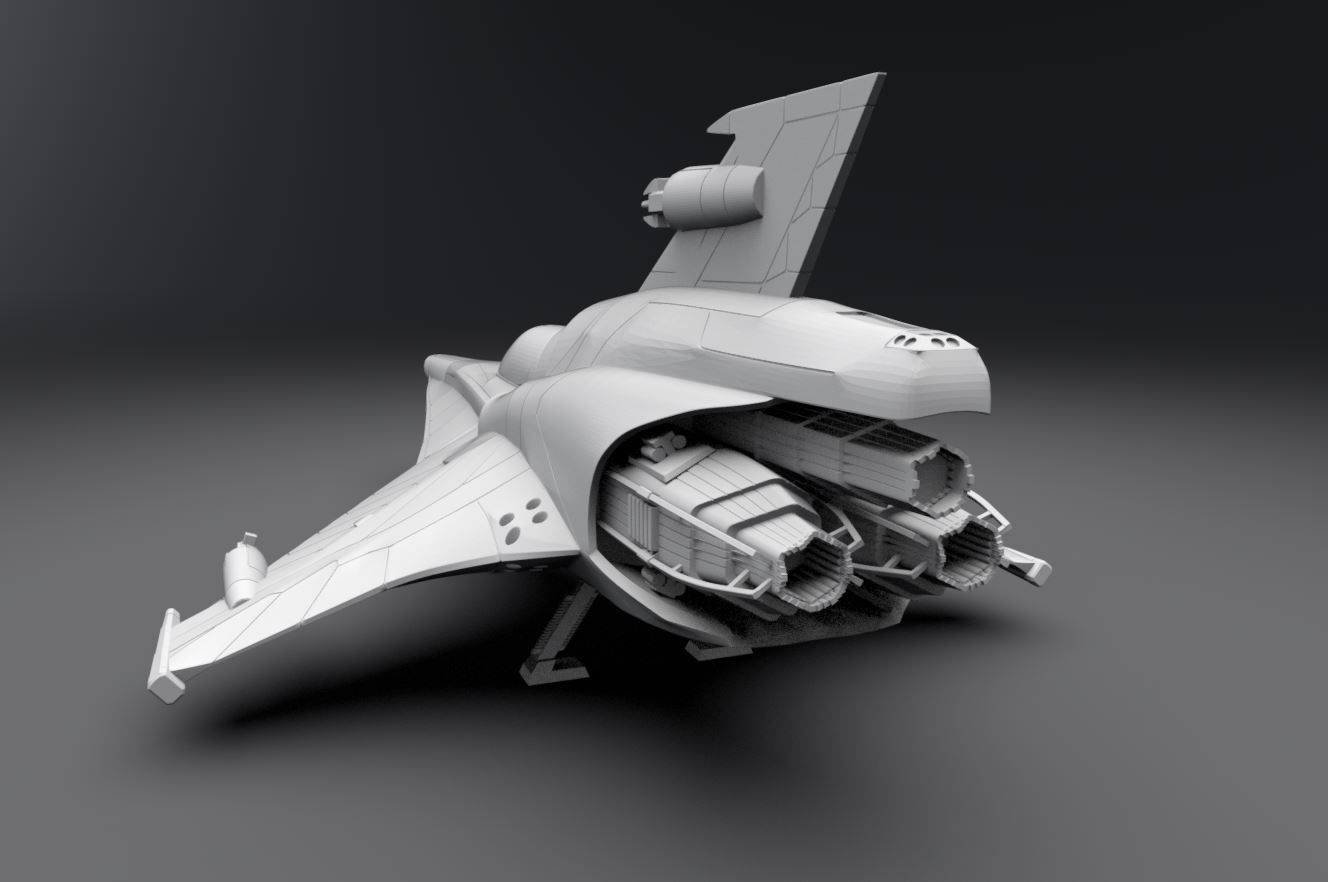 Colonial Viper Mk VII scale model 3D model 3D printable | CGTrader