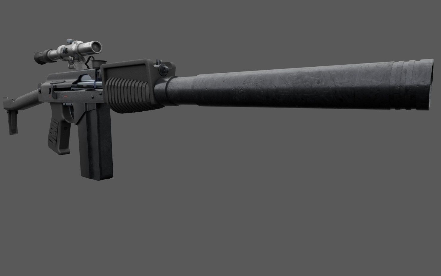 3D model GAMEREADY ASSAULT RIFLE 9A-91 WITH TELESCOPIC SIGHT PSO-1 VR ...