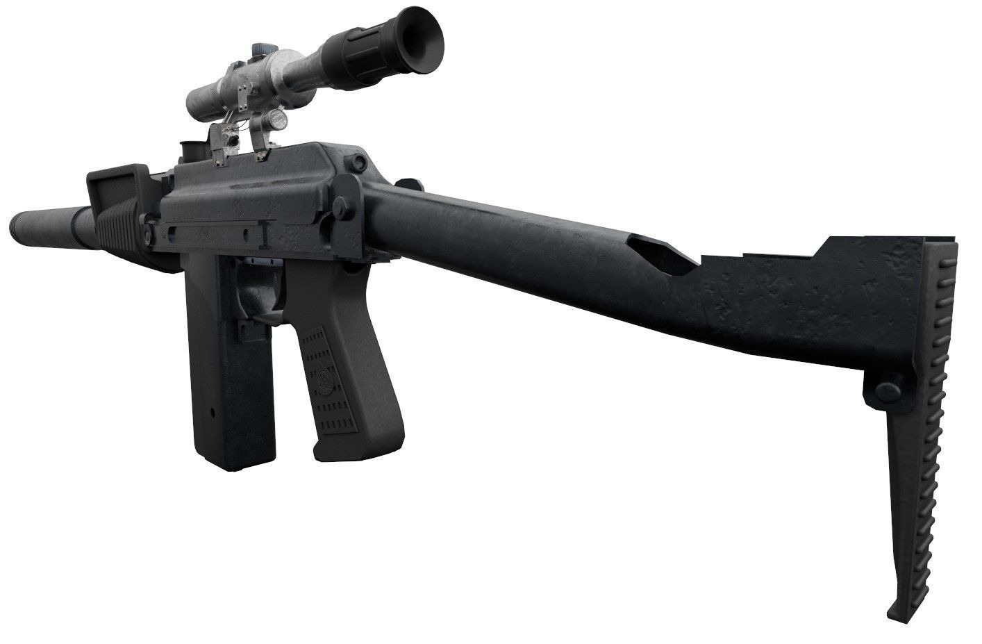 3D model GAMEREADY ASSAULT RIFLE 9A-91 WITH TELESCOPIC SIGHT PSO-1 VR ...