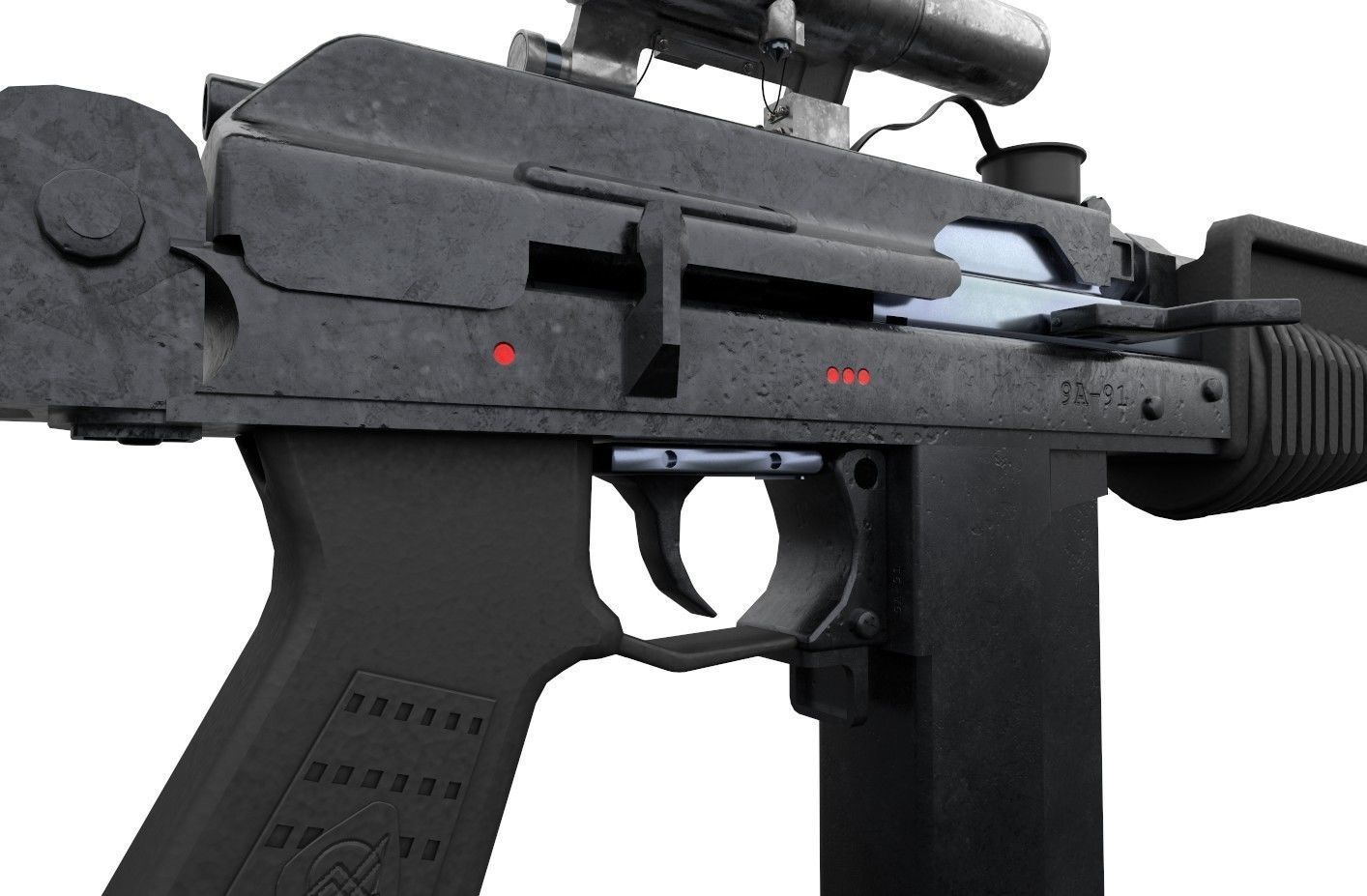 3D model GAMEREADY ASSAULT RIFLE 9A-91 WITH TELESCOPIC SIGHT PSO-1 VR ...