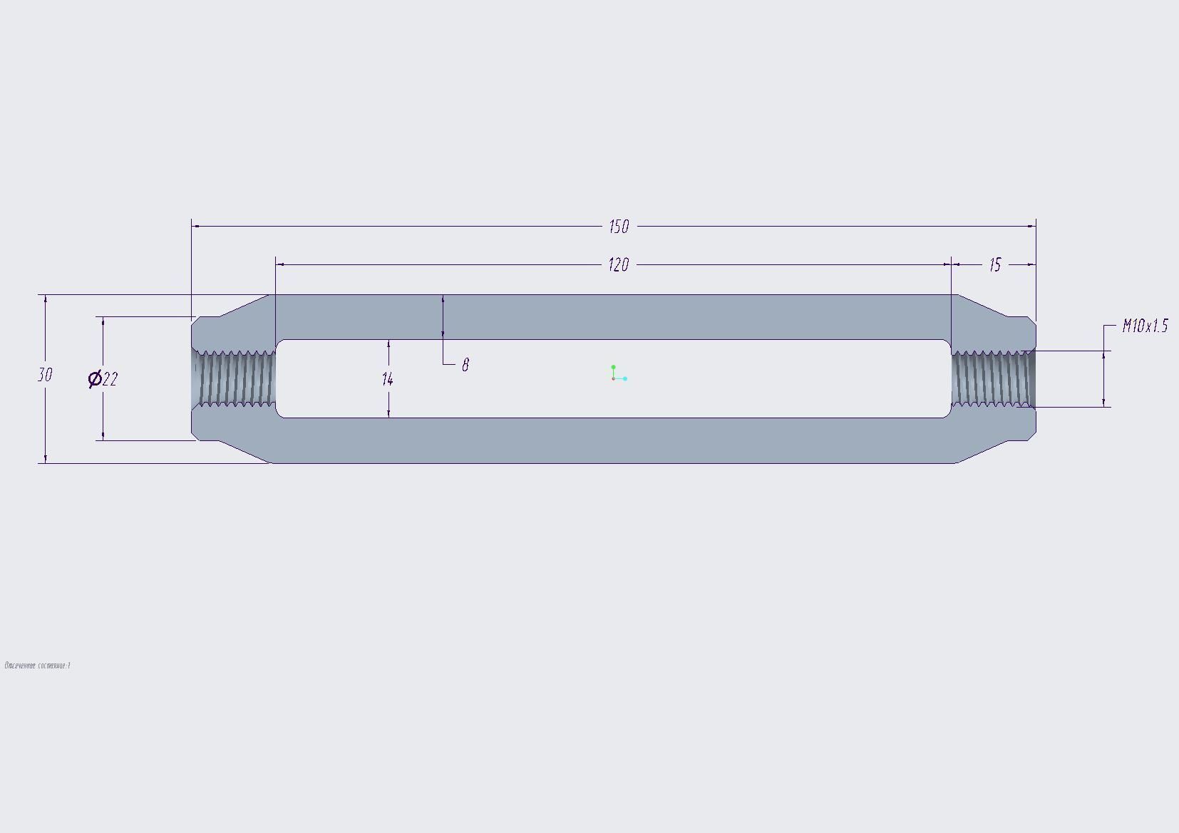 Turnbuckle hydraulic cylinder 3D model | CGTrader