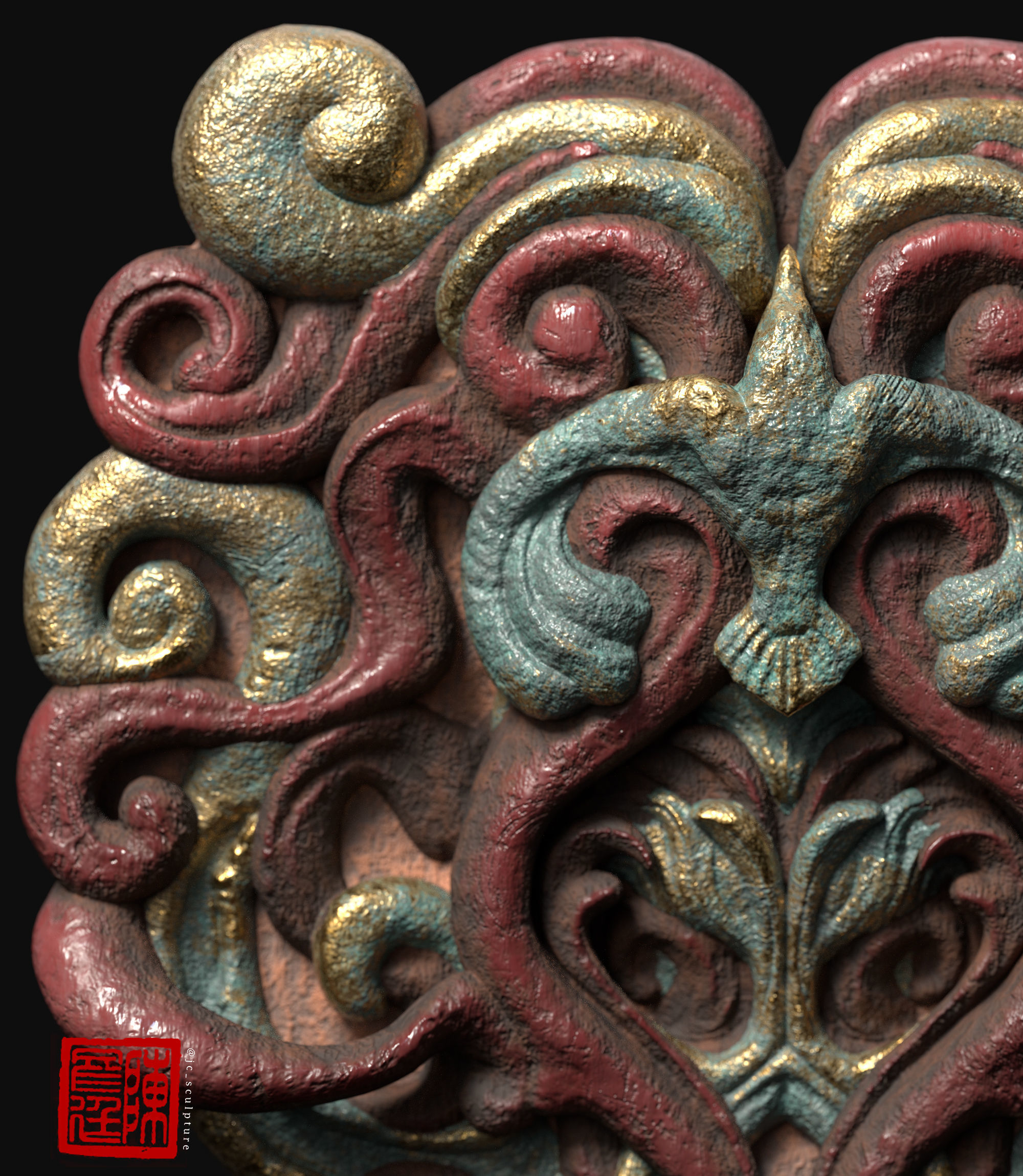 Raven sigil relief 3D model | CGTrader