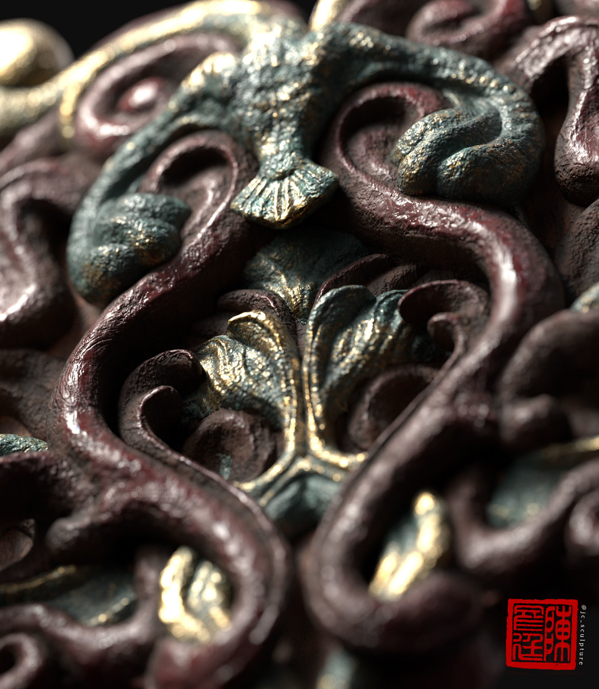 Raven sigil relief 3D model | CGTrader