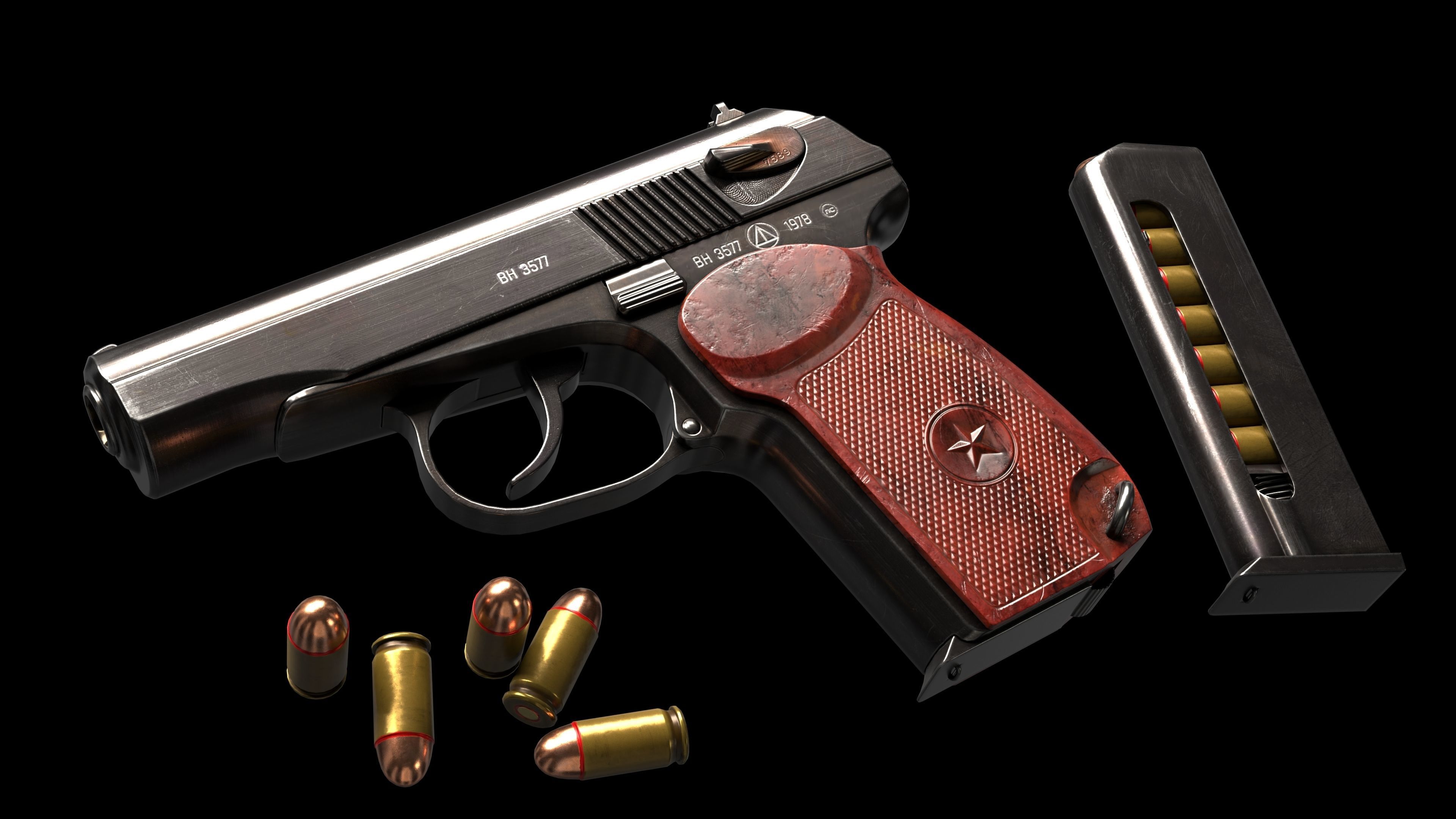 3D model PM Makarov-Pistol Game-Ready VR / AR / low-poly | CGTrader