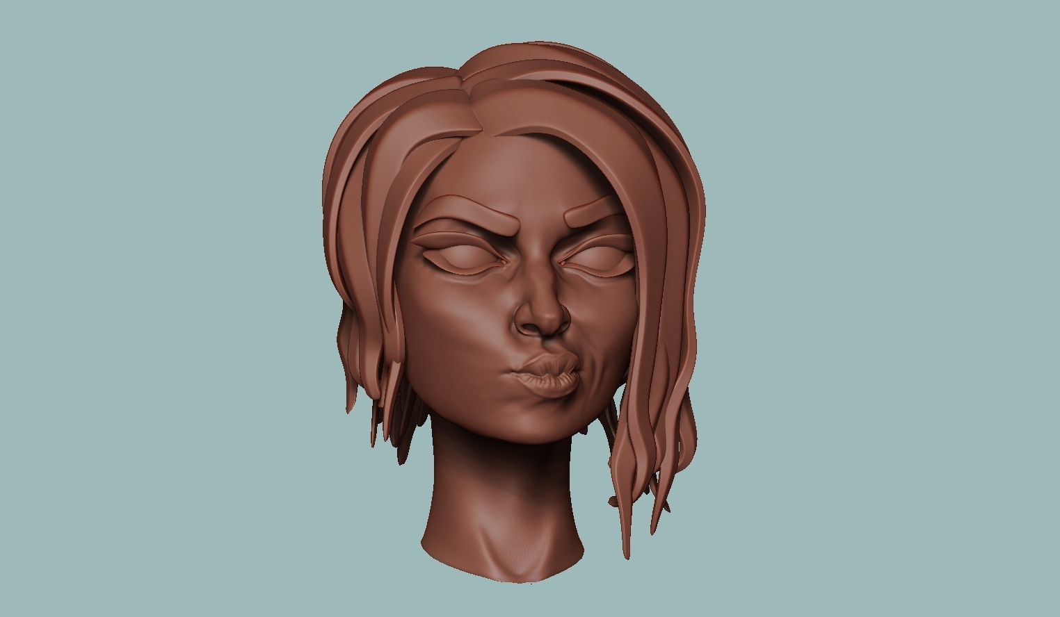 Stylized girls head 3D model | CGTrader