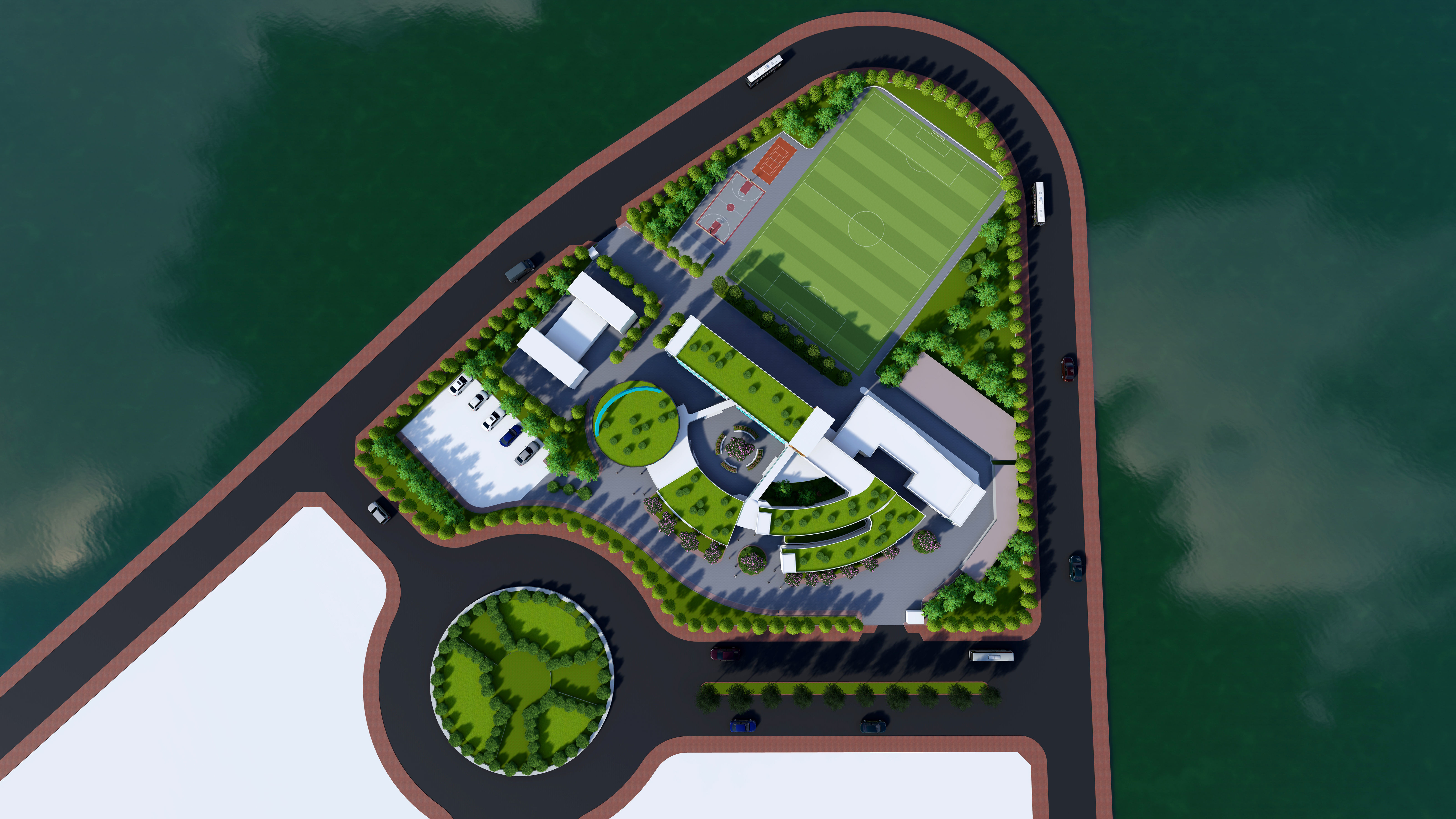 Colleges building near ocean 3D model | CGTrader