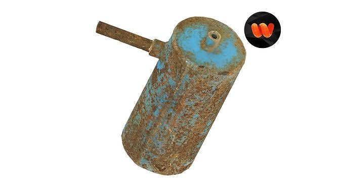 Rusty Metal Cylinder Raw Scanned 3D model | CGTrader