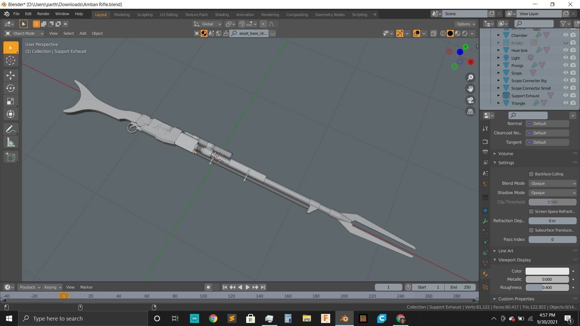 Mandalorain Amban Rifle Star Wars 3D model | CGTrader