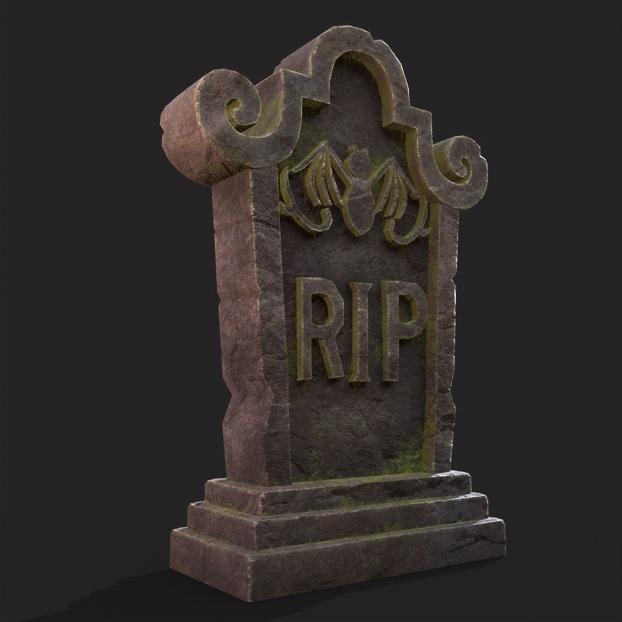 3D model RIP Grave Stone VR / AR / low-poly | CGTrader