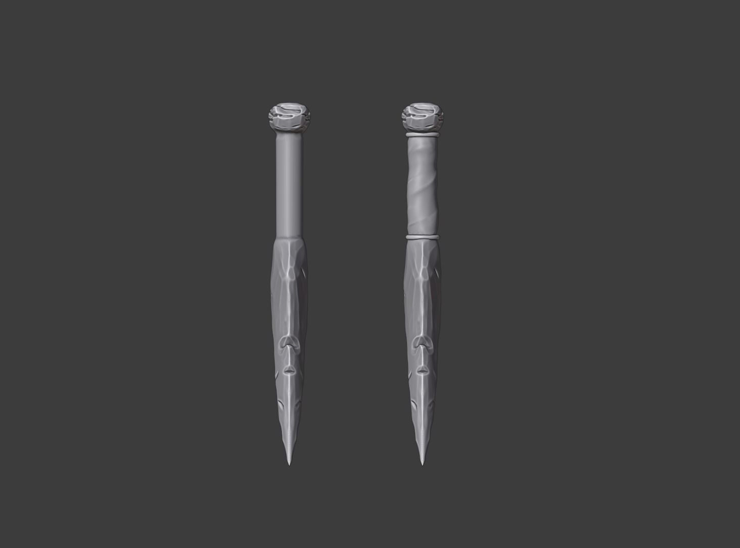 Bone knife dagger - STL - 3D files 3D model 3D printable | CGTrader