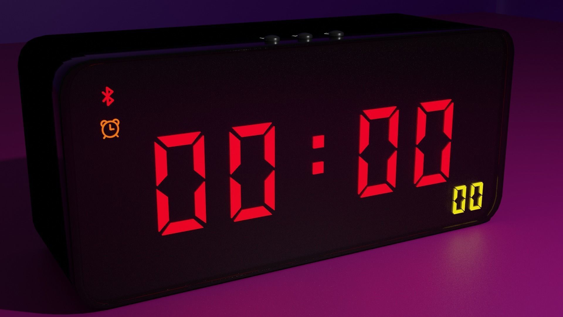 Digital Alarm Clock free 3D model | CGTrader