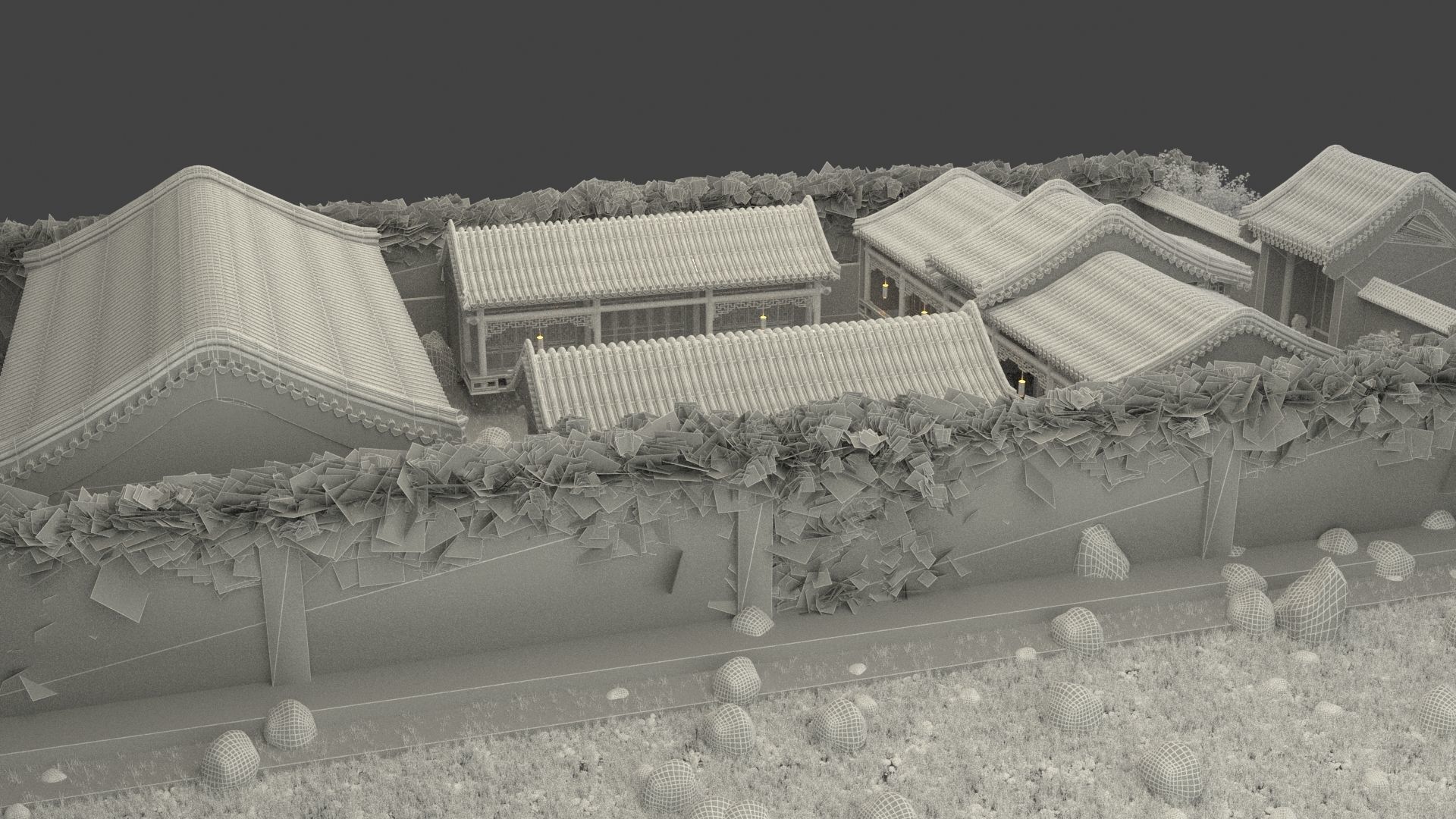 Chinese ancient courtyard house 3D model | CGTrader