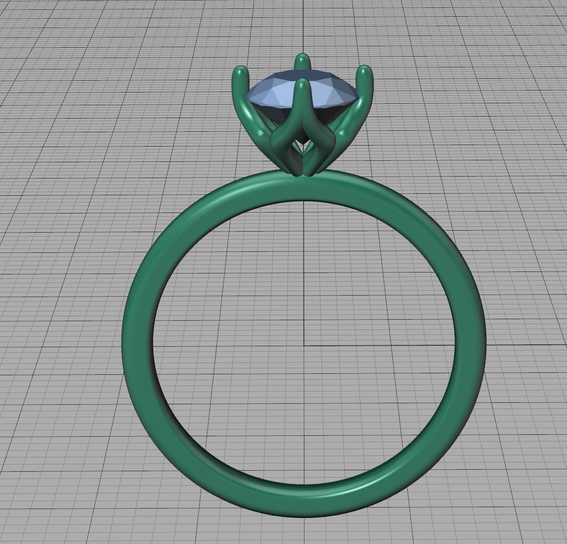 Solitaire 1ct Engagement Ring 4claw design 3dmodel 3D model 3D ...