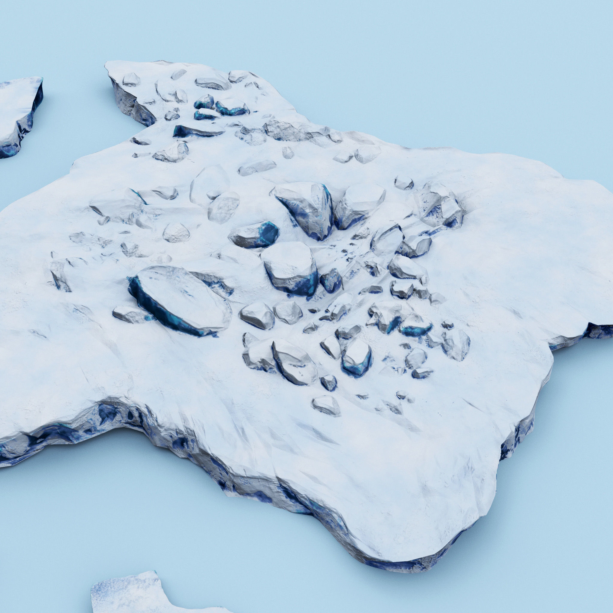 Iceberg ice floe cartoon 3D model | CGTrader
