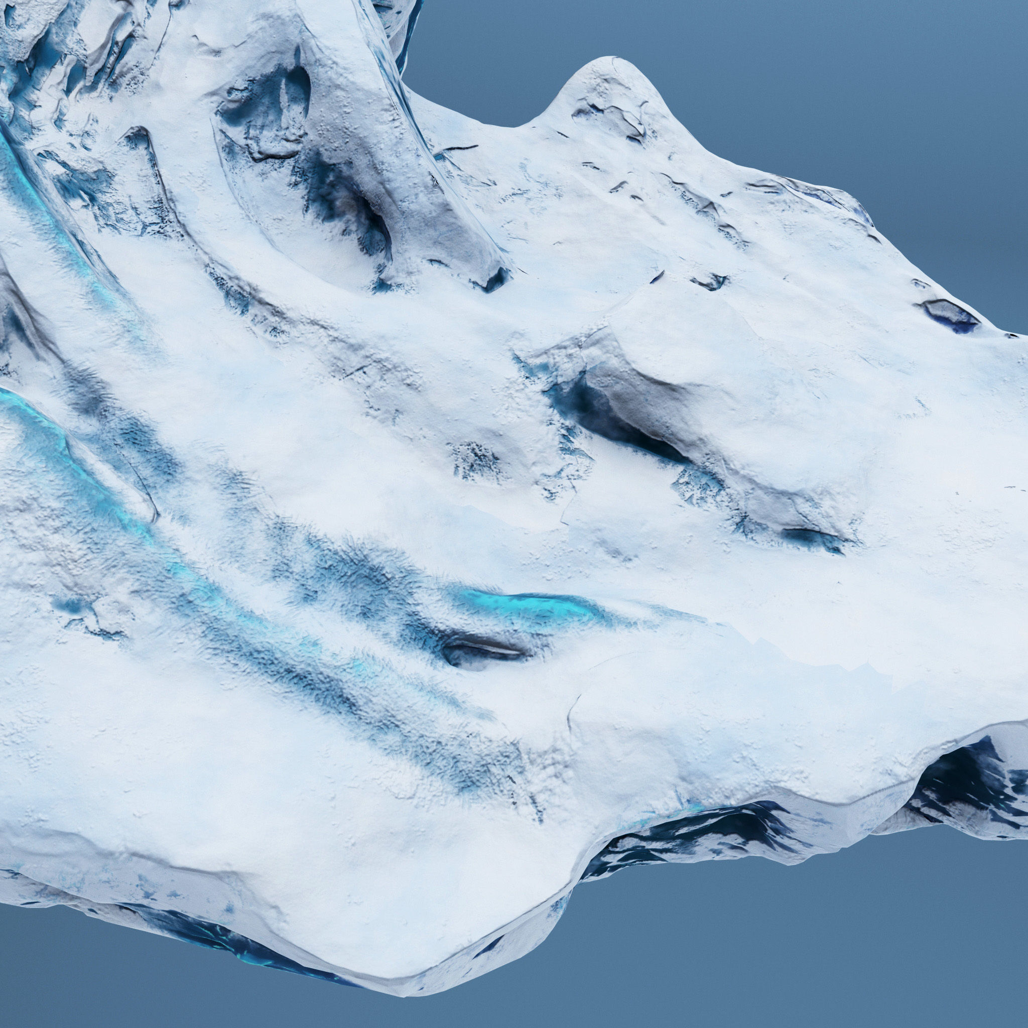 Iceberg ice mountain cartoon 2 3D model | CGTrader