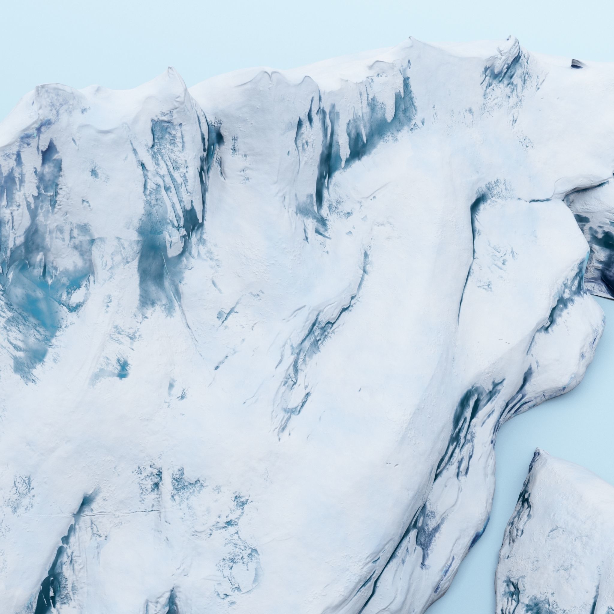Iceberg ice floe cartoon 3 3D model | CGTrader