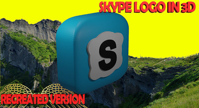 SKYPE LOGO IN 3D RECREATED VERSION free 3D model | CGTrader