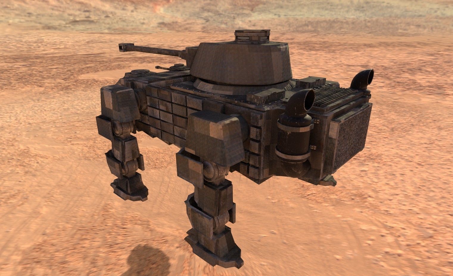 Tank with legs free 3D model | CGTrader