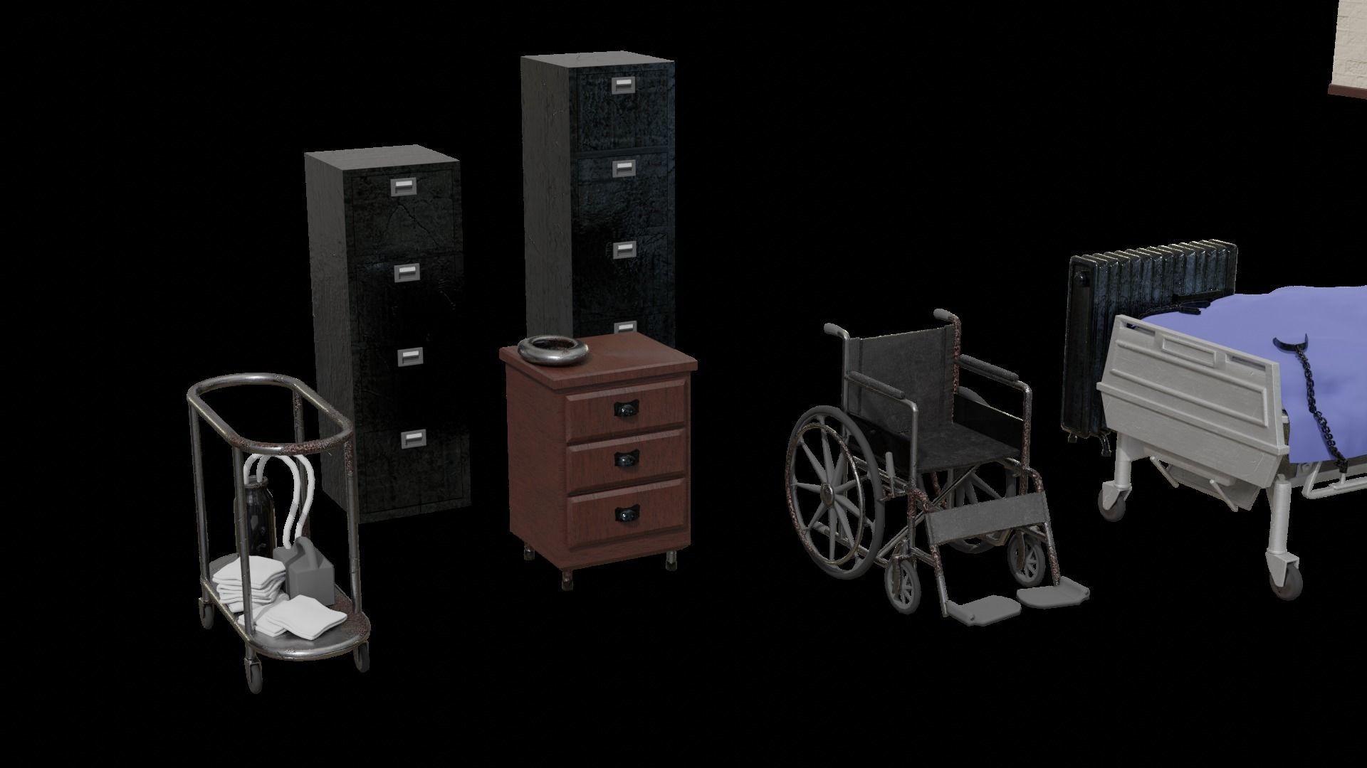 3D model Insane Asylum Kit VR / AR / low-poly | CGTrader