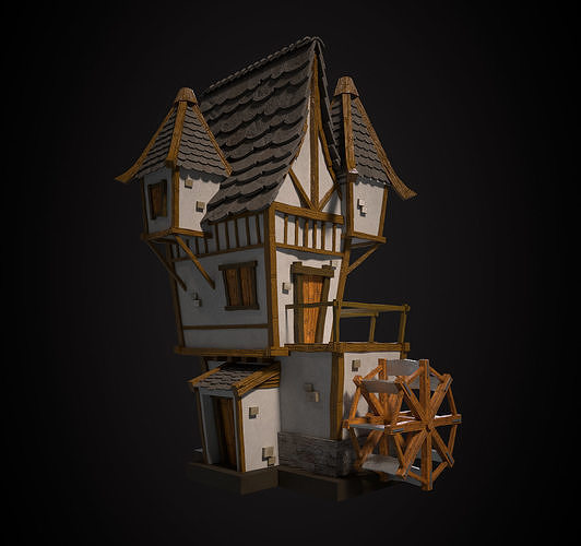 3D model LowPoly Medieval House VR / AR / low-poly | CGTrader