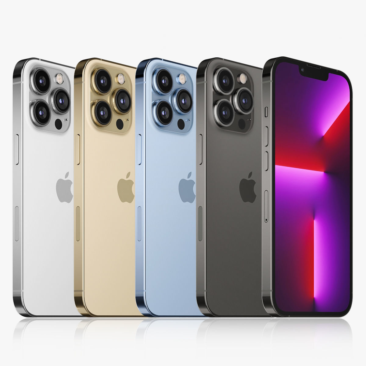 Apple iPhone 13 Pro All colors 3D model | CGTrader