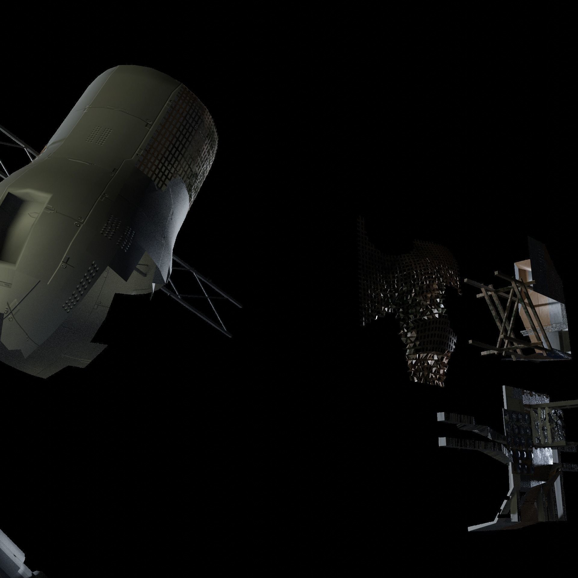3D model Space debris VR / AR / low-poly | CGTrader