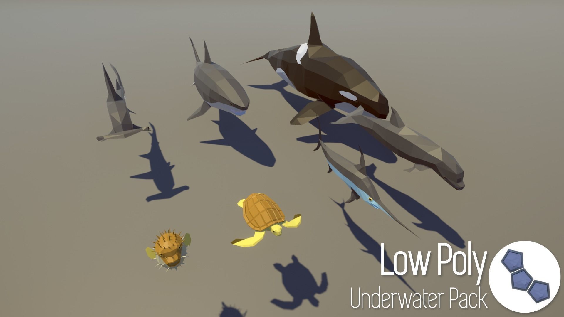 3D model Low Poly Underwater Pack VR / AR / low-poly | CGTrader