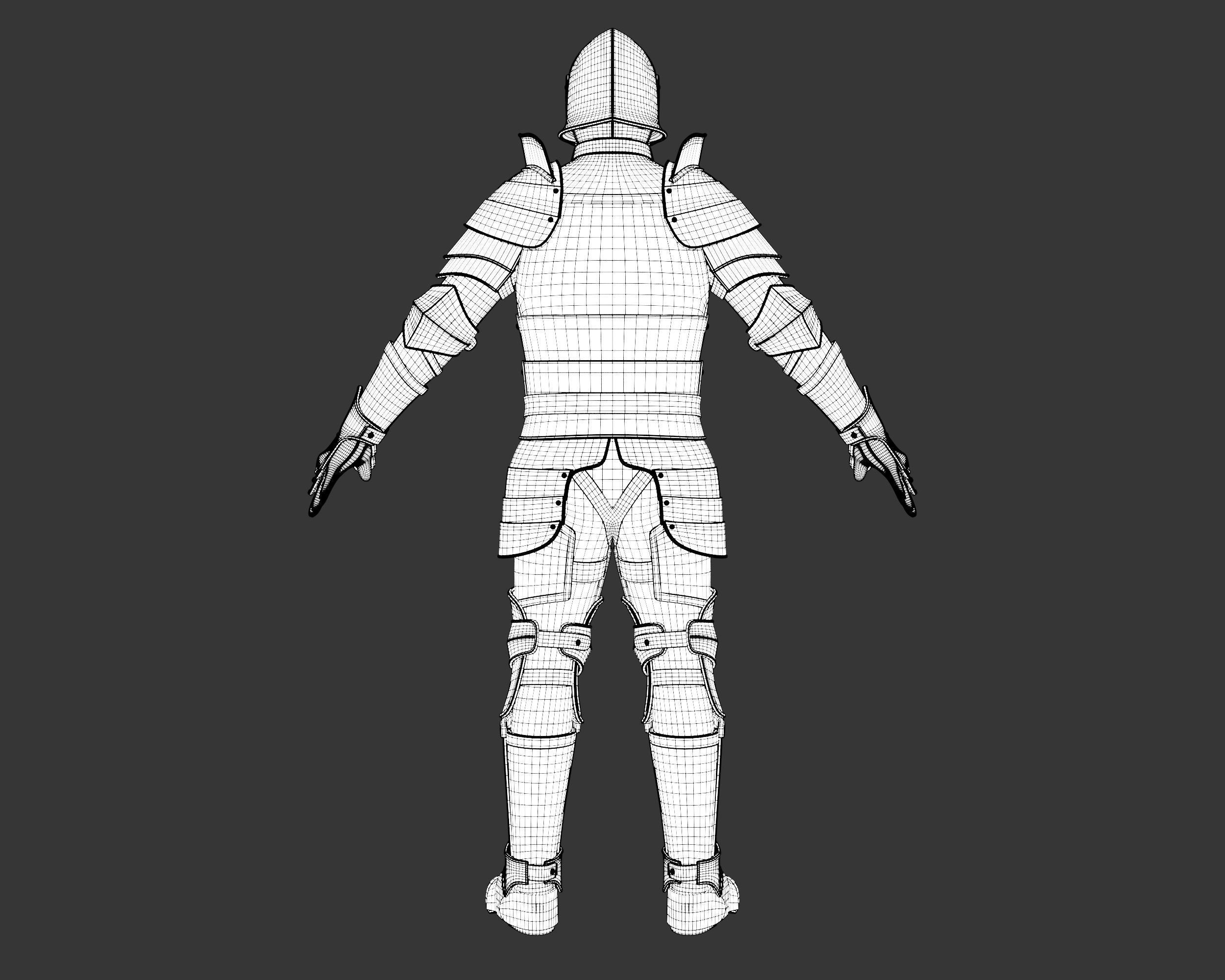 3D model Medieval Noble Armor Suit VR / AR / low-poly | CGTrader