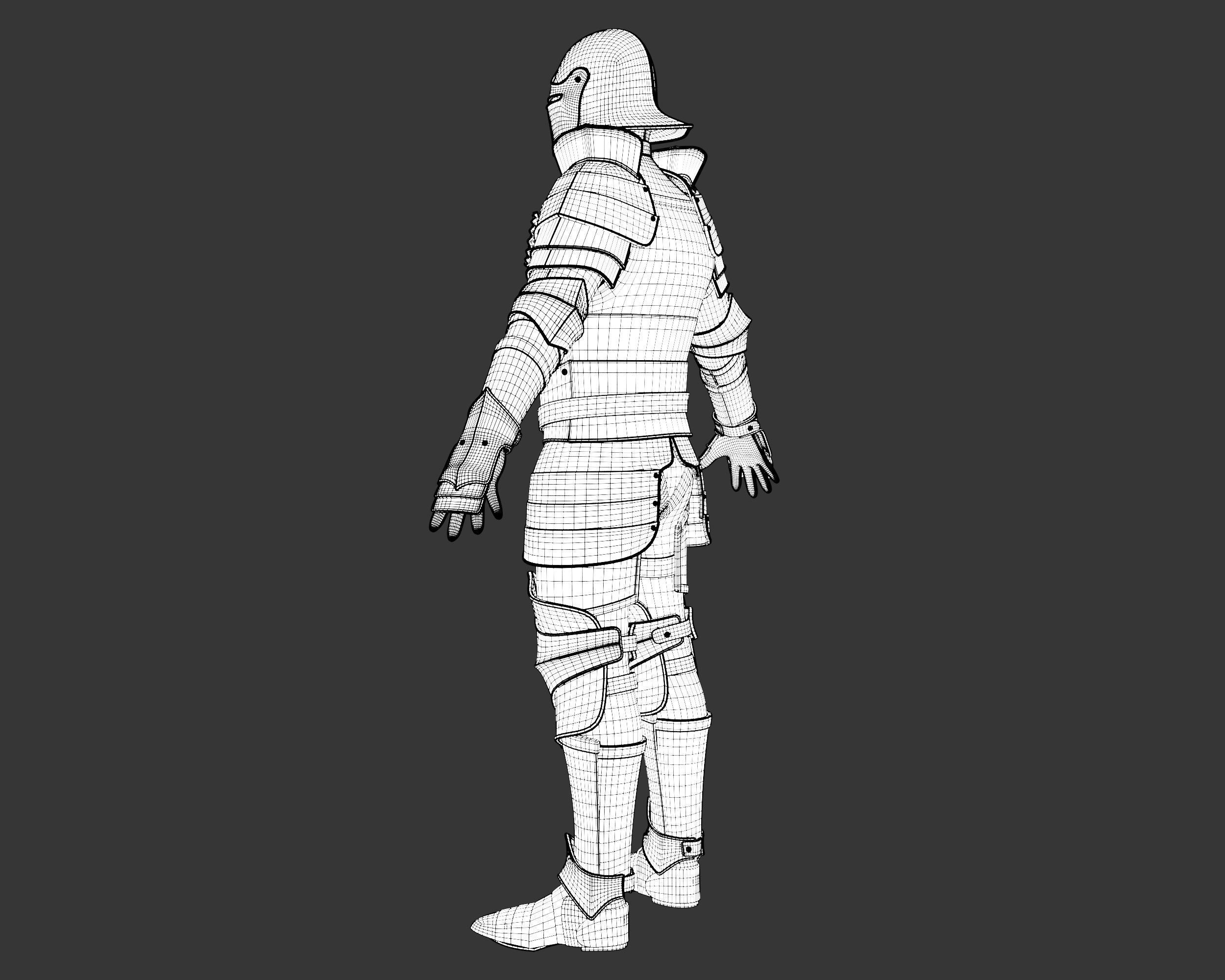 3D model Medieval Noble Armor Suit VR / AR / low-poly | CGTrader